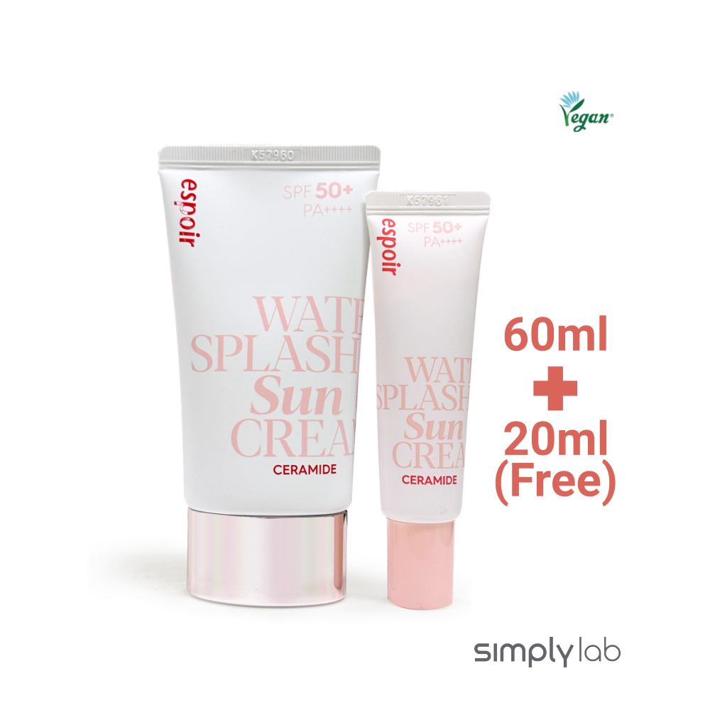 [ESPOIR] Water Splash Sun Cream Ceramide SPF50+ PA++++(60ml+20ml) | Shopee Thailand