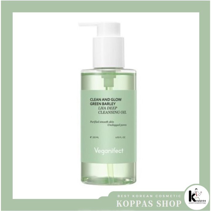 [Veganifect] Clean and Glow Green Barley LHA Deep Cleansing Oil (205ml) | Shopee Thailand