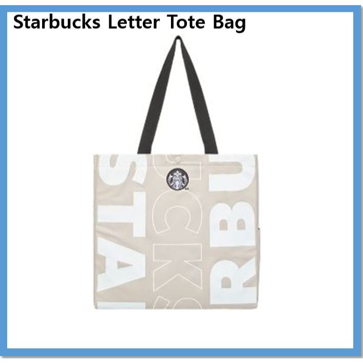 กระเป๋าโท้ต Starbucks Letter | Shopee Thailand