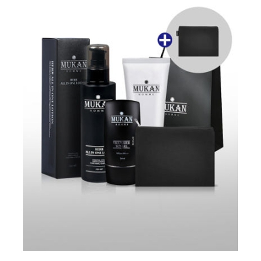 Mukan Homme All-in-One Lotion 150ml+Vita Water Sun Gel 50ml+Deep ...