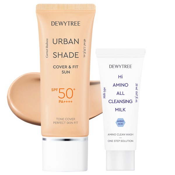 Dewytree Urban Shade Cover & Fit Sun 40ml + น้ํานมทําความสะอาด 20ml K ...