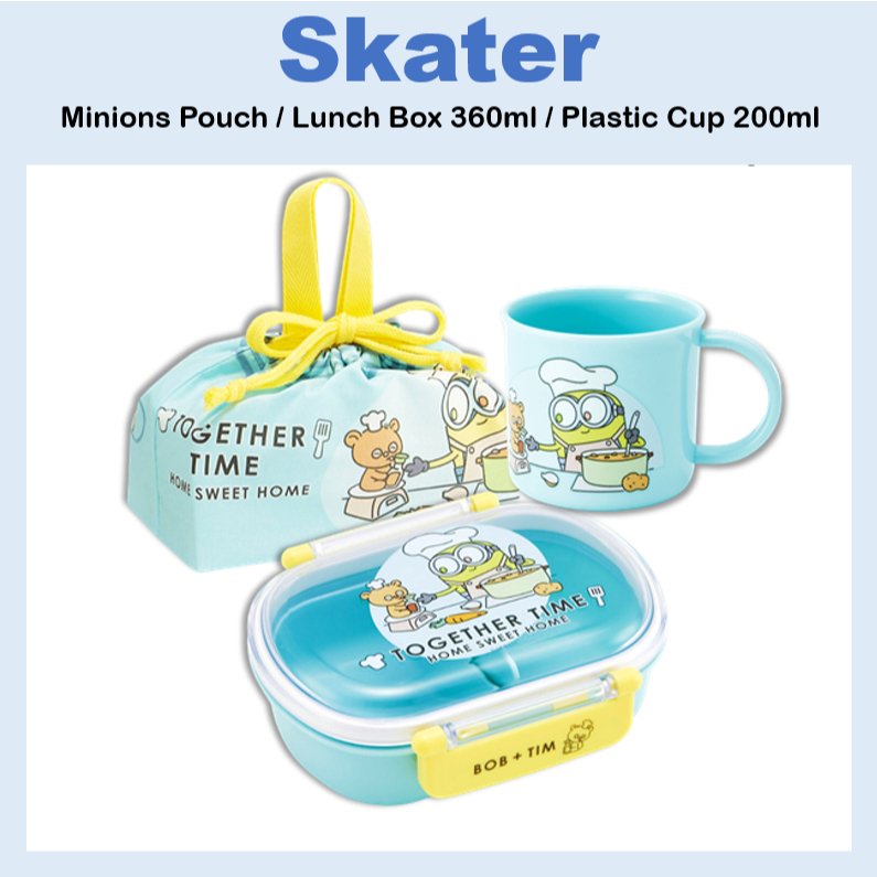 [SKATER ] Minions Lunch Pouch KB7 / กล ่ องข ้ าว 360ml QAF2BAAG / ถ ้ วยพลาสติก 200ml KE4AAG ...