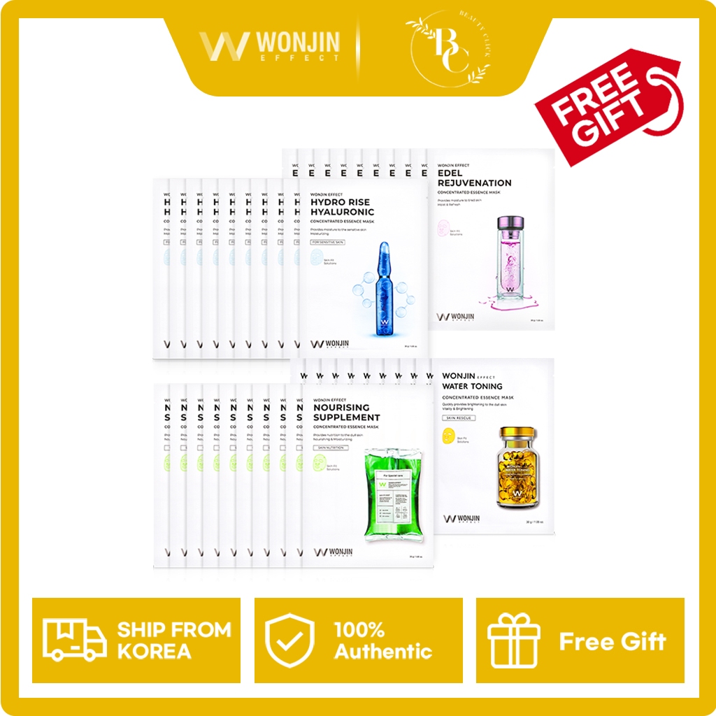 หน้ากาก [WONJIN EFFECT] Concentrated Essence Mask (Hydro rise Hyaluronic/ Edel Rejuvenation ...