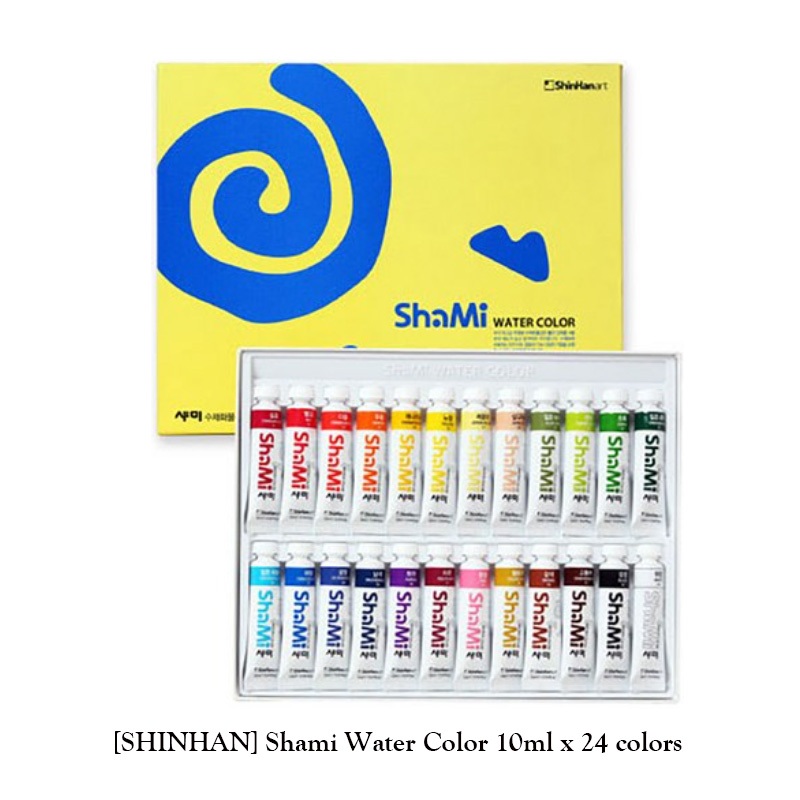 [SHINHAN] Shami Water Color 10ml x 24 สี / K-ART | Shopee Thailand