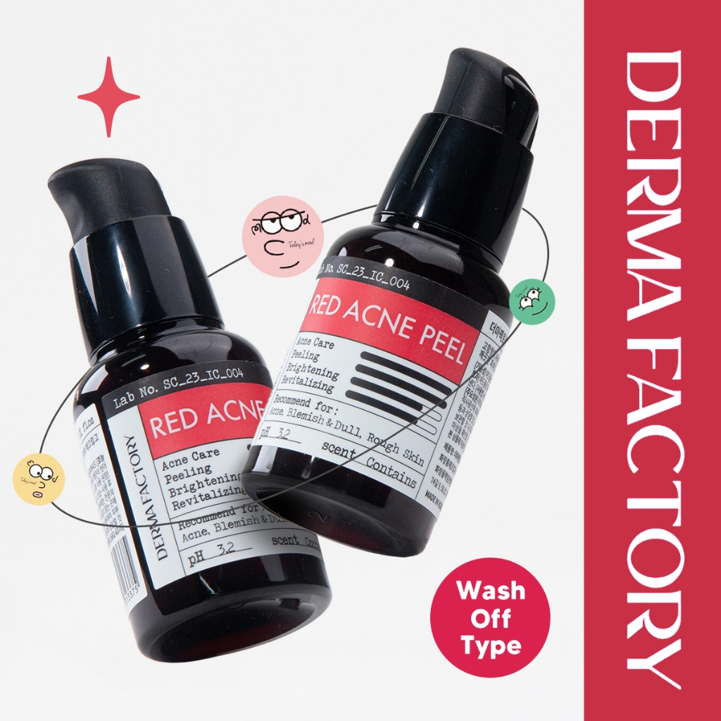 [Derma Factory] (1+1)Red Acne Peel AHA BHA Serum 30ml | ล้างกรดซาลิไซ ...