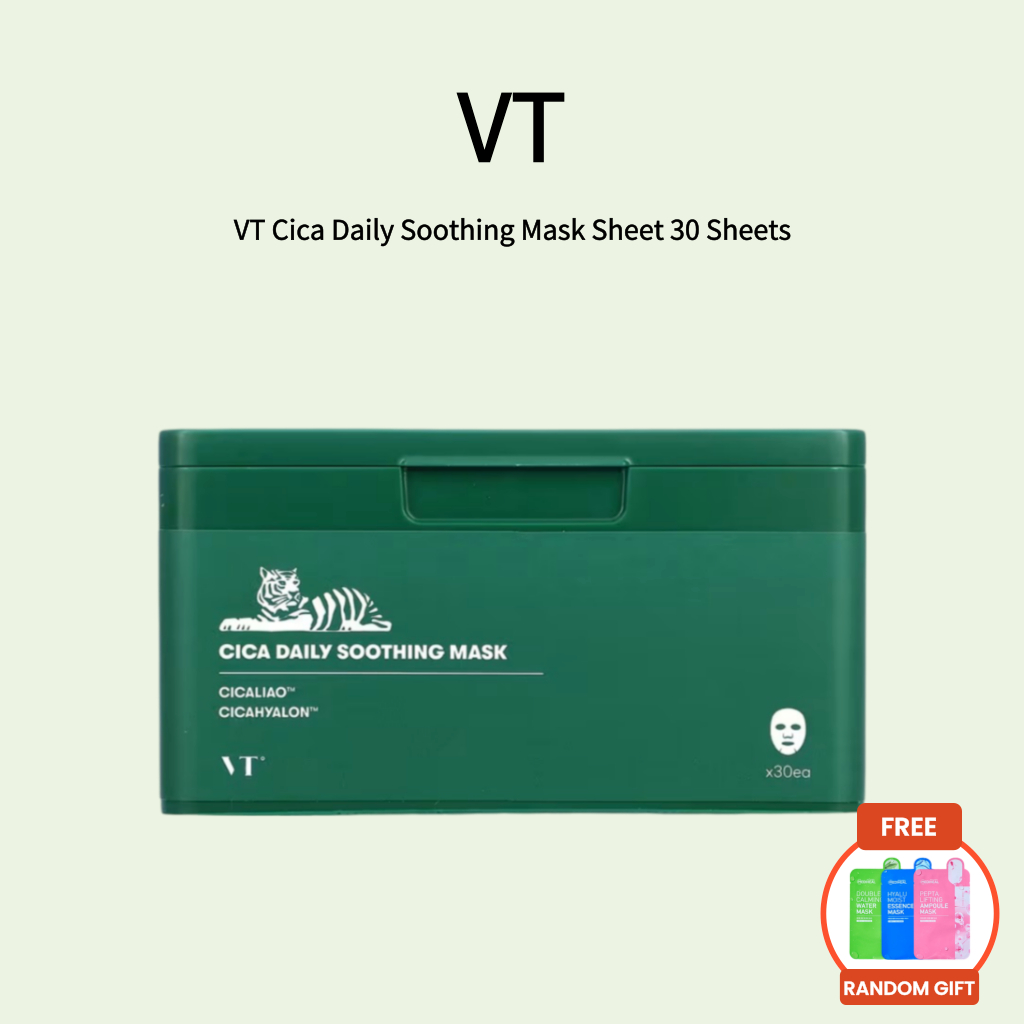 [VT] Cica Daily Soothing Mask Sheet 30 แผ่น | Shopee Thailand