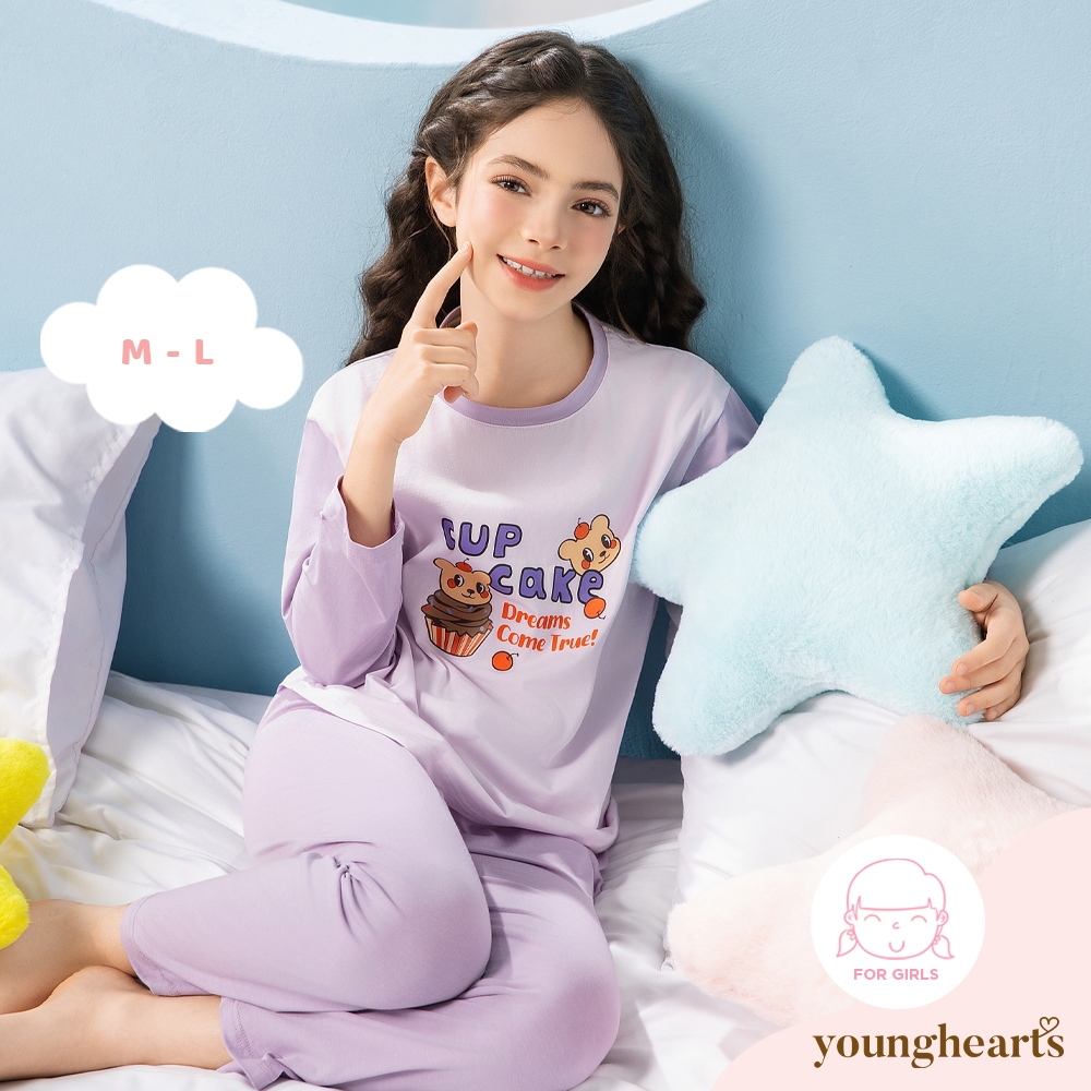 Young Hearts Bedtime Bubbles ชุดเด็กผู้หญิง PJ Y05-011821 | Shopee Thailand