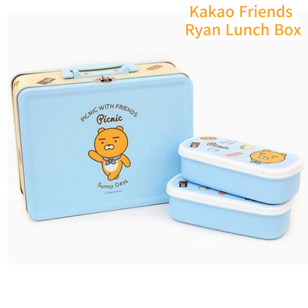 [Kakao Friends]ryan Lunch Box Tin Box Set Back to School Picnic Box ...