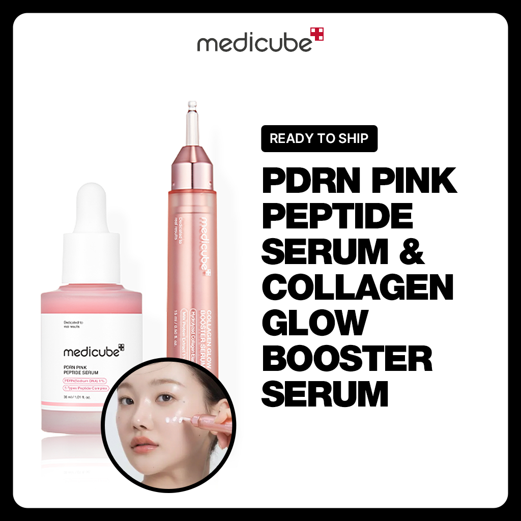 [MEDICUBE] Pdrn Pink Peptide Serum & Collagen Glow Booster Serum ...