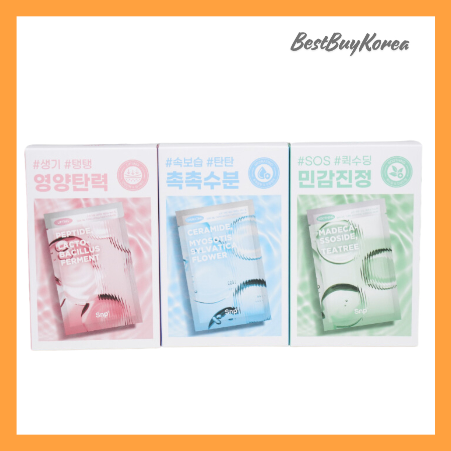 Snp Skin Re:turn Essence Vegan Mask 10 แผ่น 3 แบบ ( ซูทติ้ง /ยืดหยุ่น ...