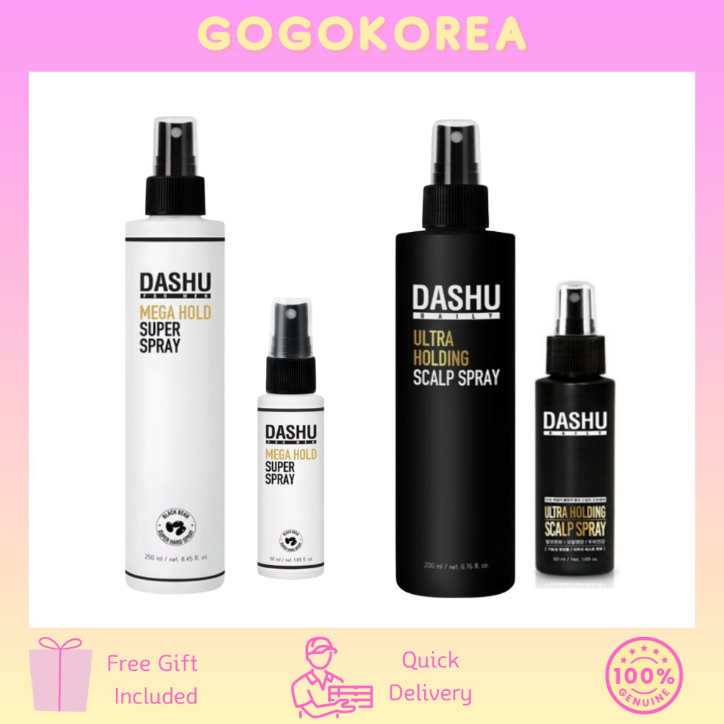 [Dashu] Mega Hold Super Spray 250ml / 50ml & Ultra Holding Scalp Spray 200ml / 50ml | Shopee ...