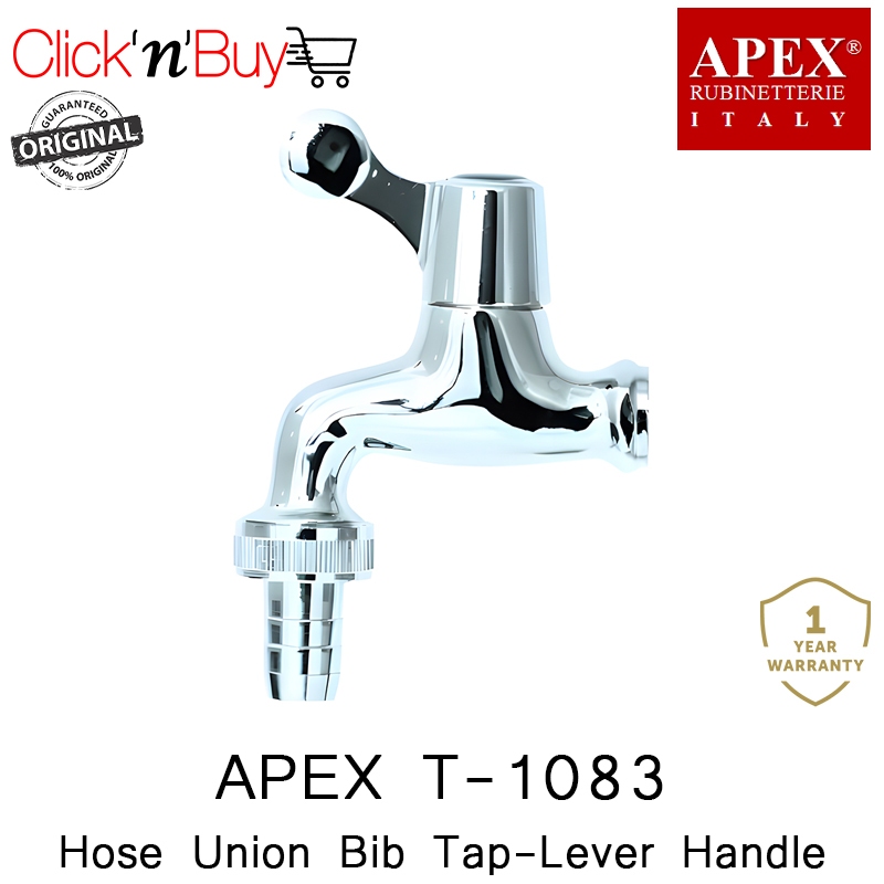 Apex T-1083 Hose Union Bib Tap-Lever Handle. L85 x W30 x H100mm. ยินดี ...