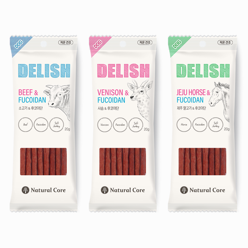 [Bundle of 5] [Natural Core] Delish Stick for Dogs 20g / มีสารฟูคอยแดน ...