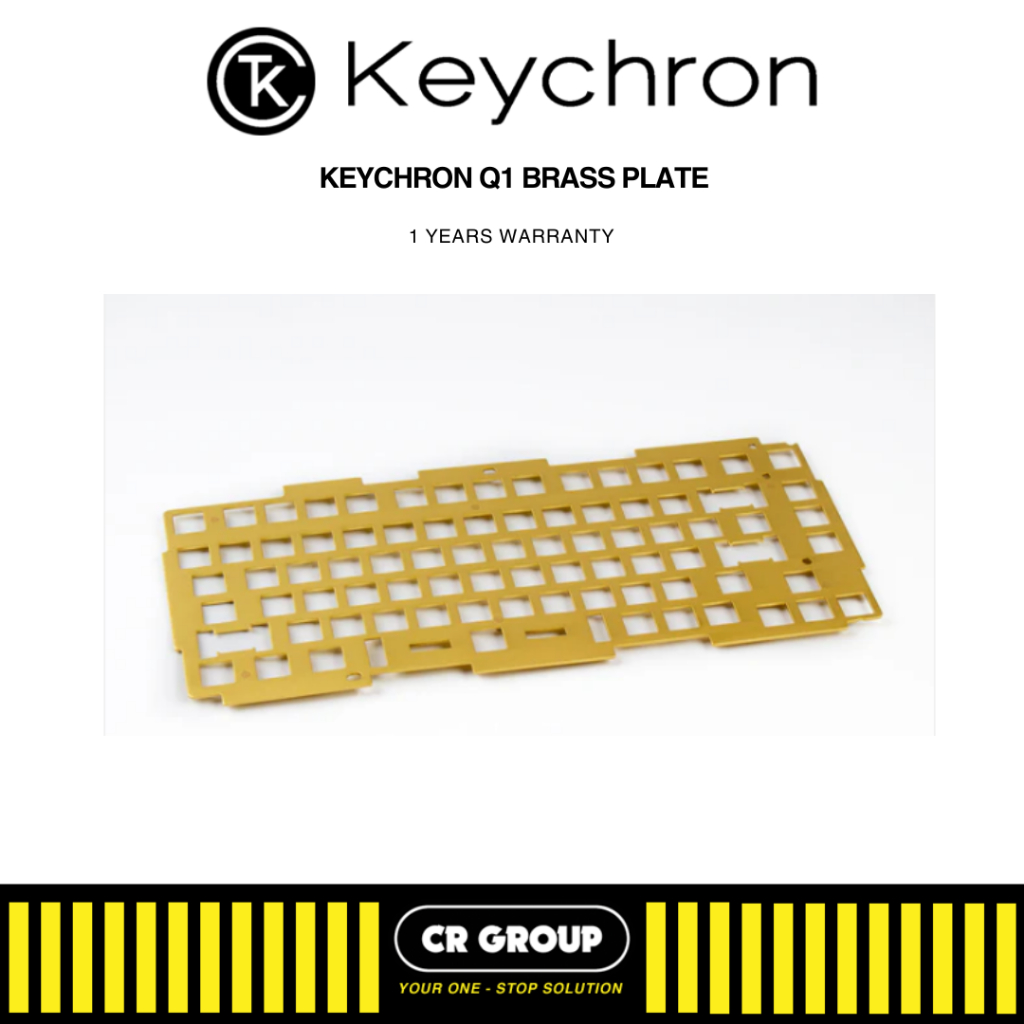 Keychron Q1 Brass Plate - แผ่นทองเหลืองขัดเงา - พิมพ์แข็งที่หนาและมากกว่ารู้สึก (รับประกัน ...