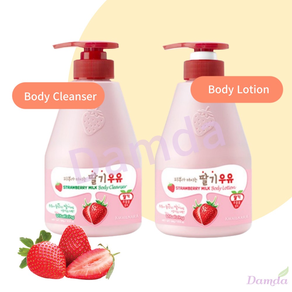 [KWAILNARA] Hydrating Strawberry Milk Body Lotion 560g - Moisturizing & Brightening, Bright Skin ...