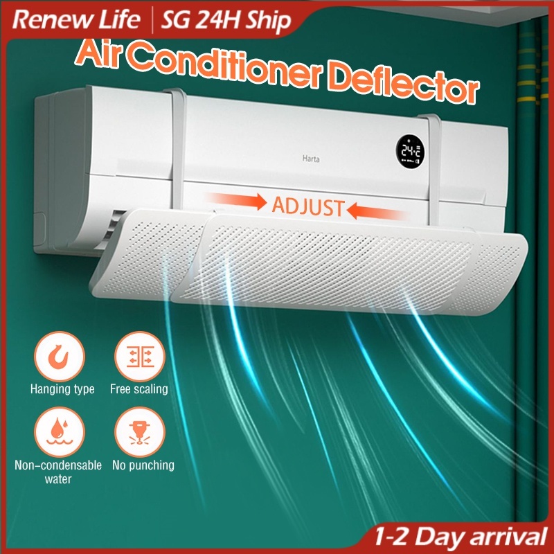 Renew Liferetractable Air Conditioner Wind Shield Aircon Wind Deflector ...