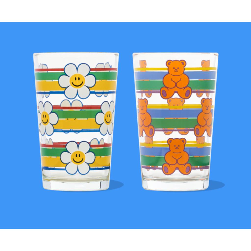 [Wiggle Wiggle] BEER GLASS 230ml 2p SET - Retro Edition | Shopee Thailand