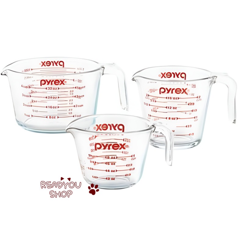 PYREX แก้วตวงแก้วทนความร้อน พร้อมด้ามจับ – 250ml / 500ml / 1000ml | Shopee Thailand