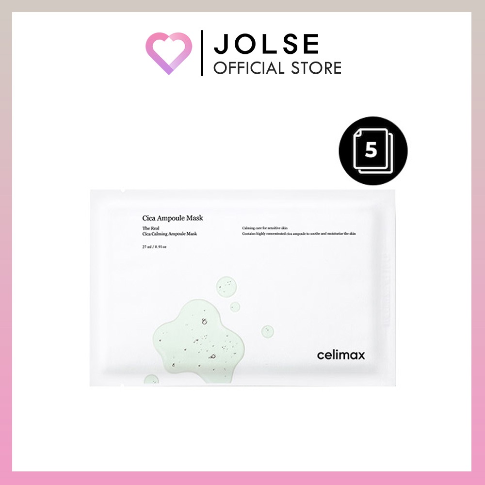 Celimax The Real Cica Calming Ampoule Mask 27ml * 5ea | Shopee Thailand