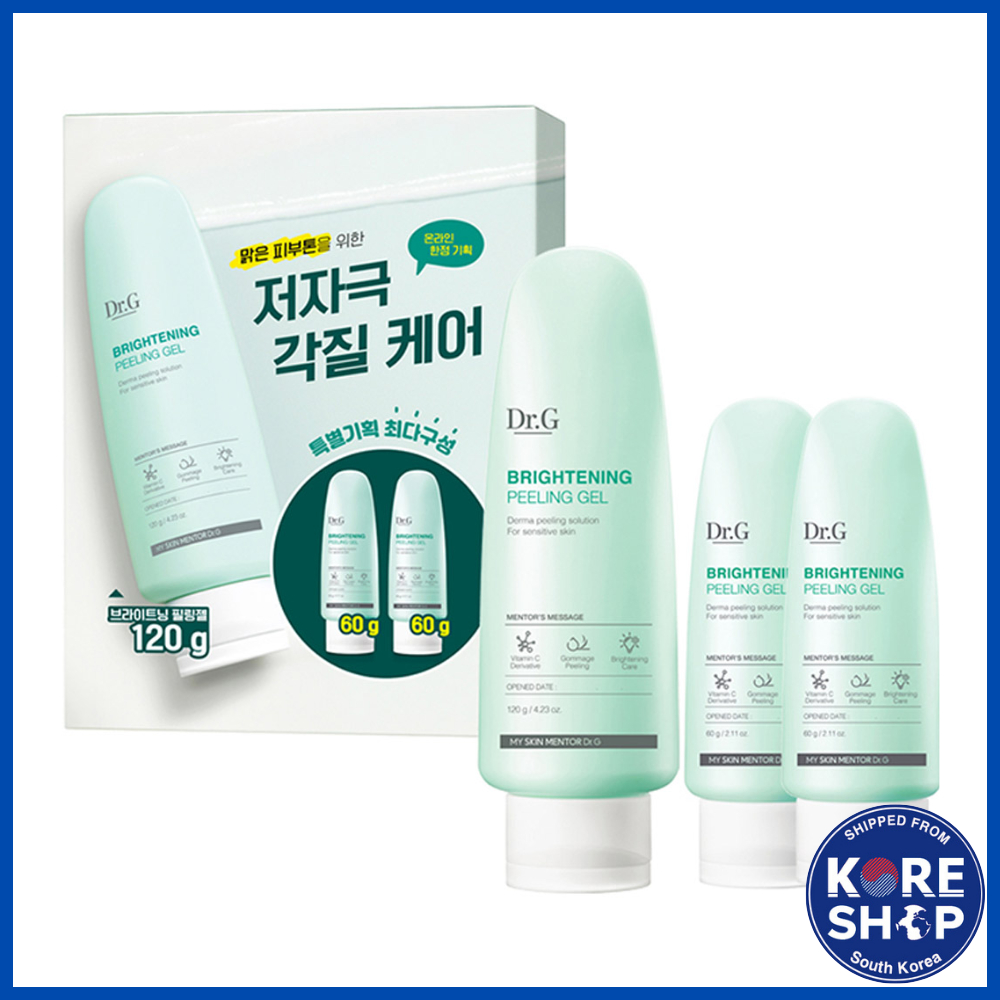 Dr.g Brightening Peeling Gel 120g + 60g x 2p | ผิวหนังที่ตายแล้วแพ้ง่าย | Shopee Thailand