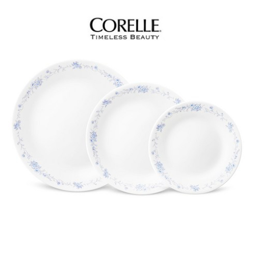 [CORELLE] French Blue Round Plate 3p Set (เล็ก กลาง และใหญ่) / อาหาร ...