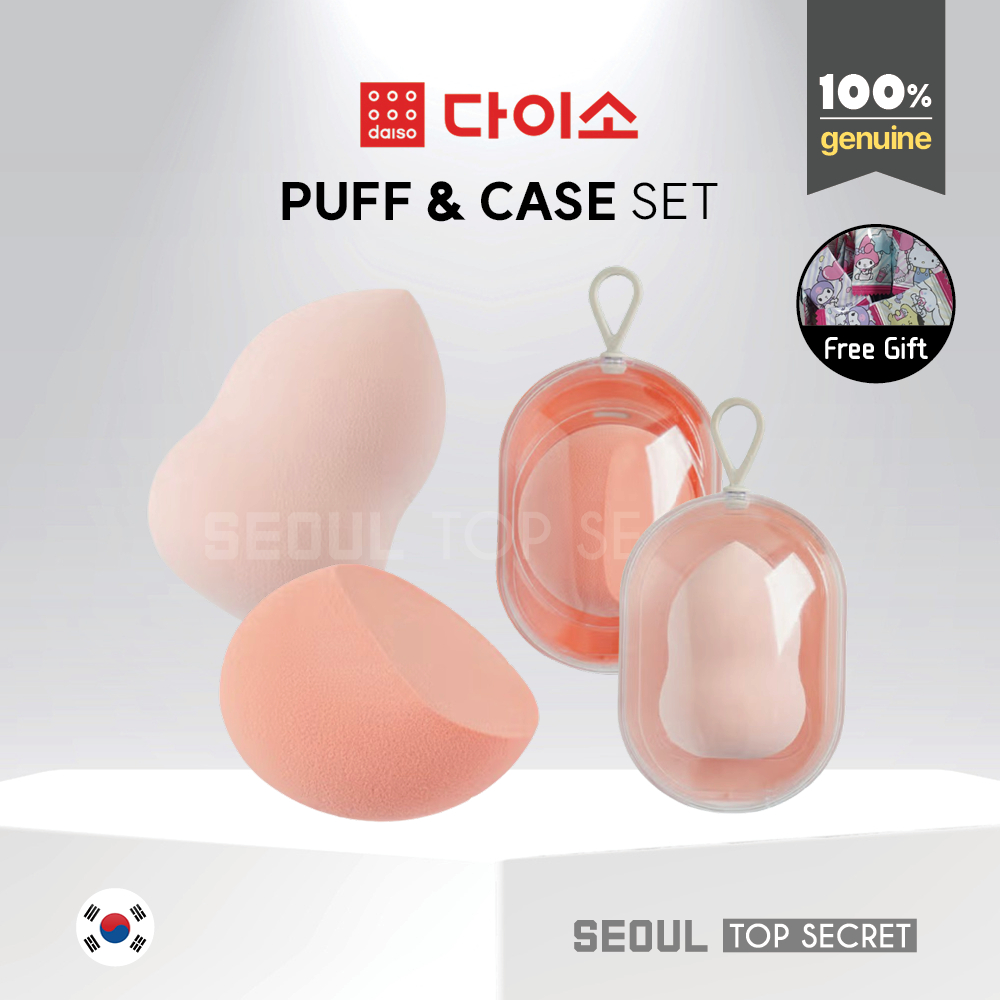 [DAISO KOREA] Puff & Case Set Sponges, Applicators | Shopee Thailand