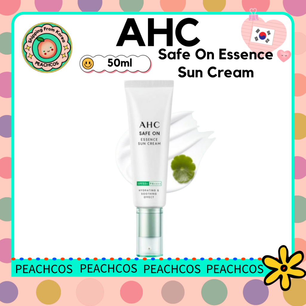 ️[AHC] Safe On Essence Sun Cream SPF50 + PA++++ 50ml | Shopee Thailand