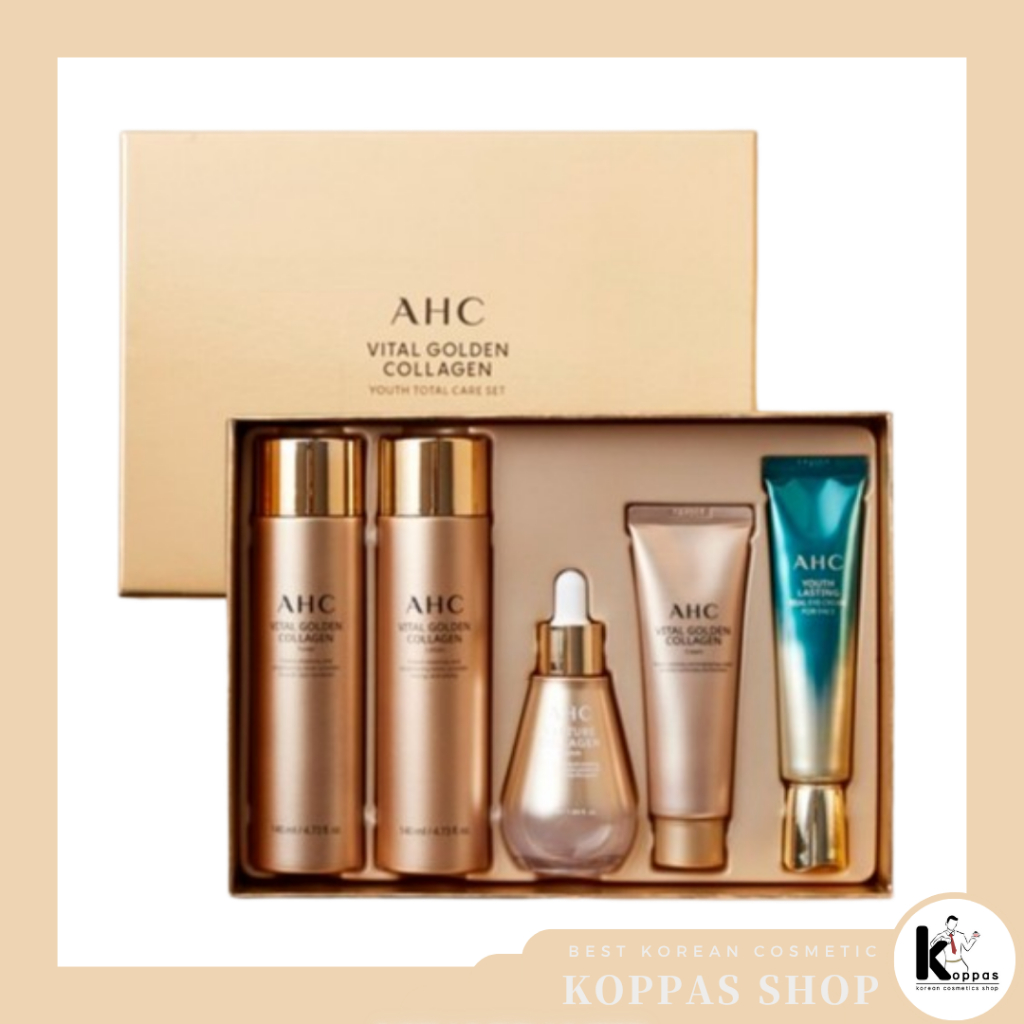 [AHC] Vital Golden Collagen Youth Total Care Set (โทนเนอร์ 140ml+ โลชั่น 140ml +ครีม 50g +อาย ...