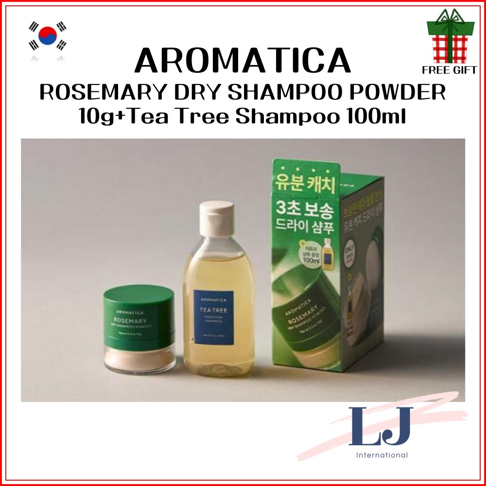 Aromatica ROSEMARY DRY Shampoo POWDER 10g +Tea Tree Shampoo 100ml ...