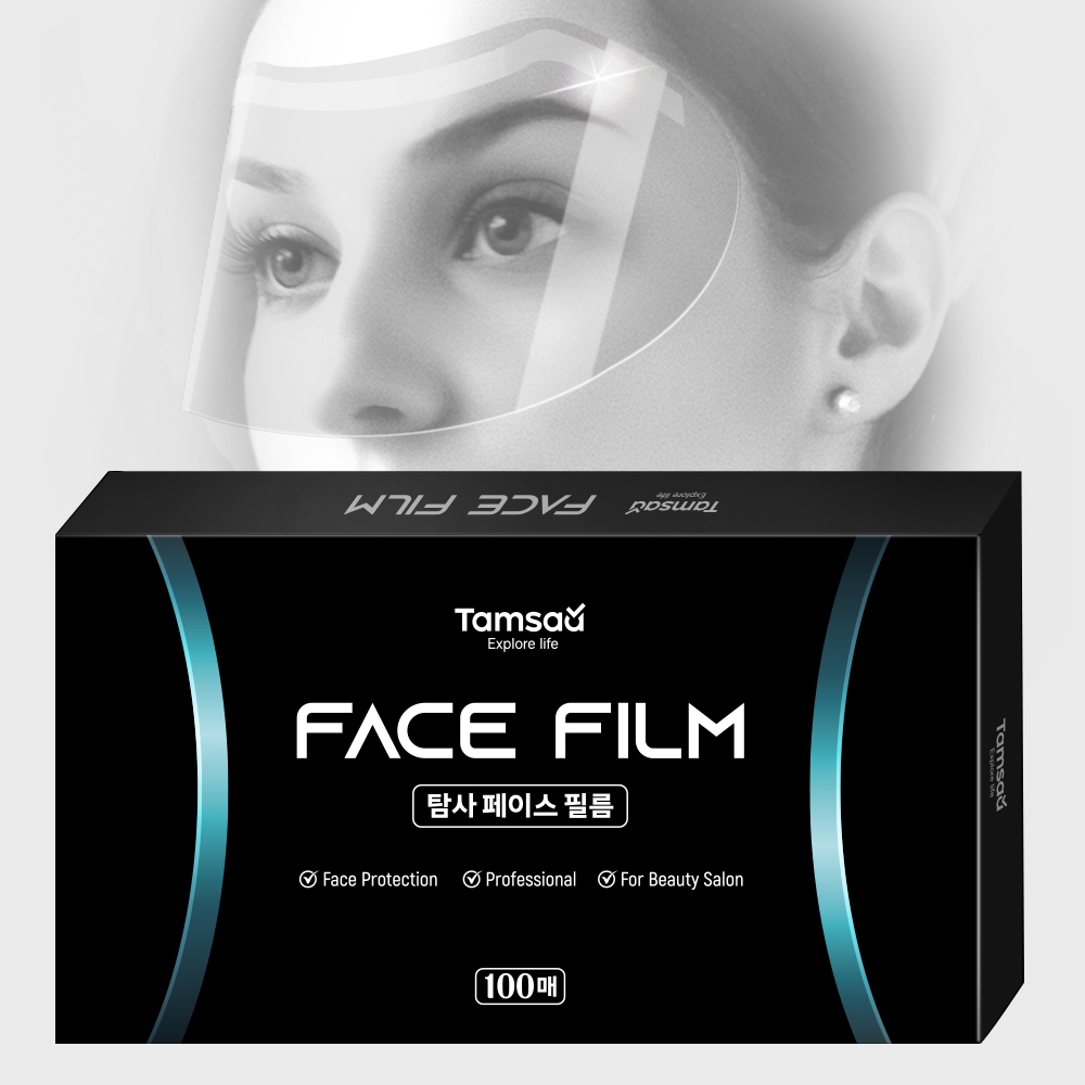 [Tamsaa] Face Film 100 แผ่น / Salon Face Guard / Face Protection Film ...