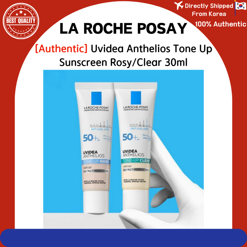 [AUTHENTIC] La ROCHE POSAY Uvidea Anthelios Tone Up Sunscreen Rosy/Clear 30ml | Shopee Thailand