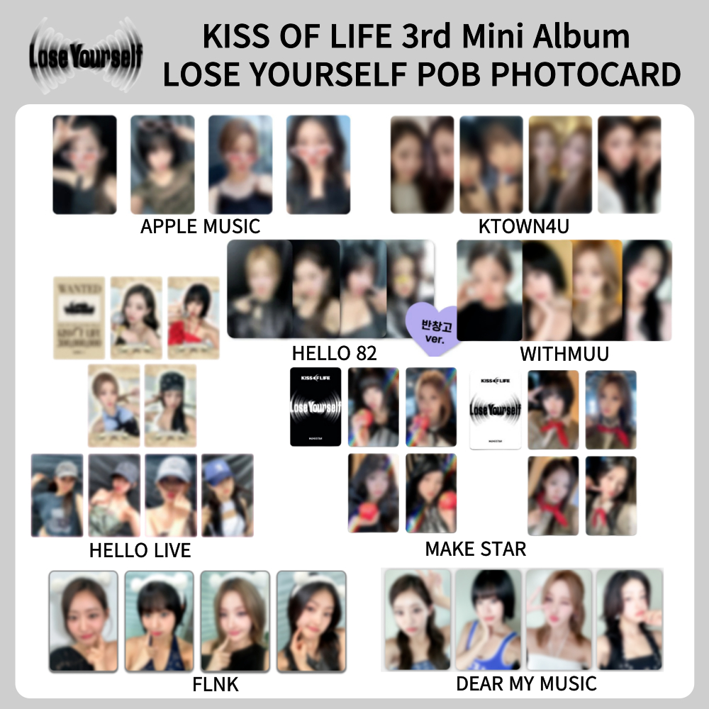 [POB] KISS OF LIFE 3rd Mini Album Lose Yourself Official POB Photocard Set | Shopee Thailand
