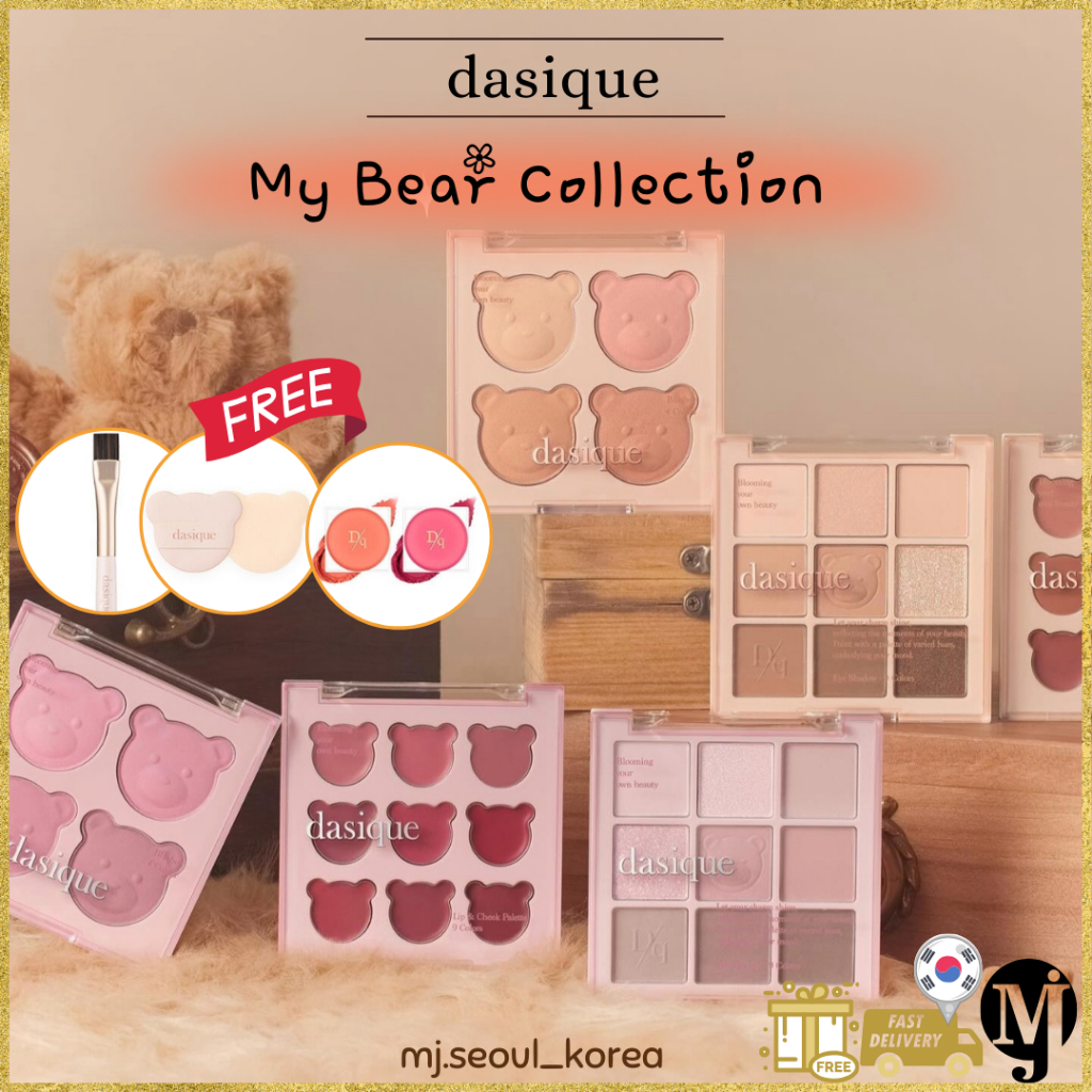 Dasique My Bear Collection Shadow Palette Blending Mood Cheek Mood Painting Lip&Cheek | Shopee ...