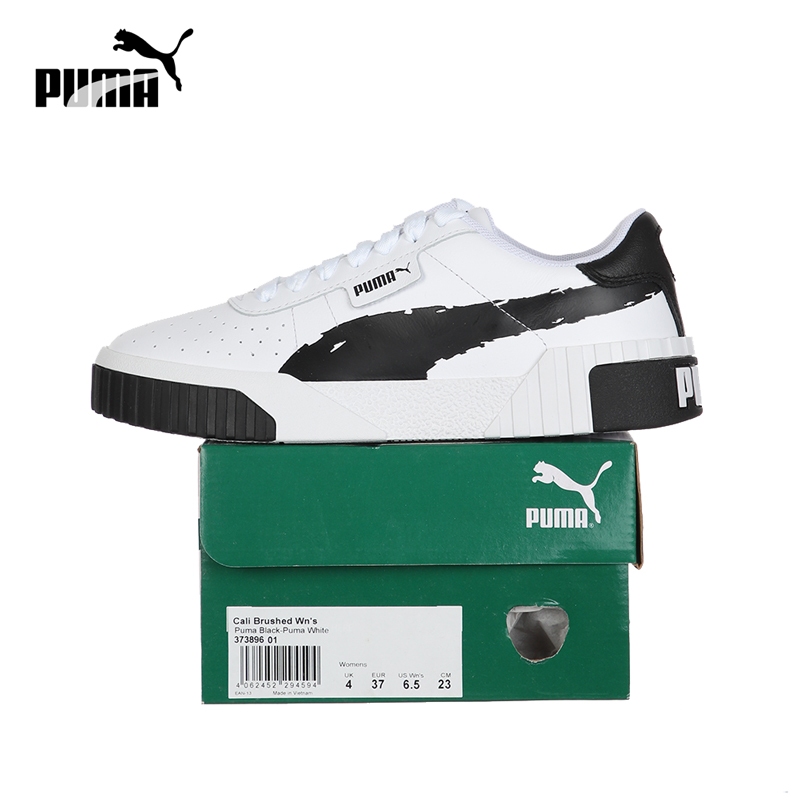 Puma Cali Brushed W White Sneakers Trainers รองเท้าผ้าใบผู้หญิงสําหรับ ...