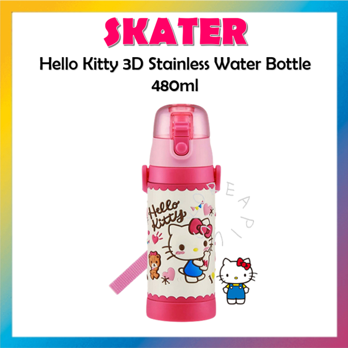 [SKATER] Hello Kitty 3D One Touch Stainless Water Bottle 480ml SDPV5 | Shopee Thailand