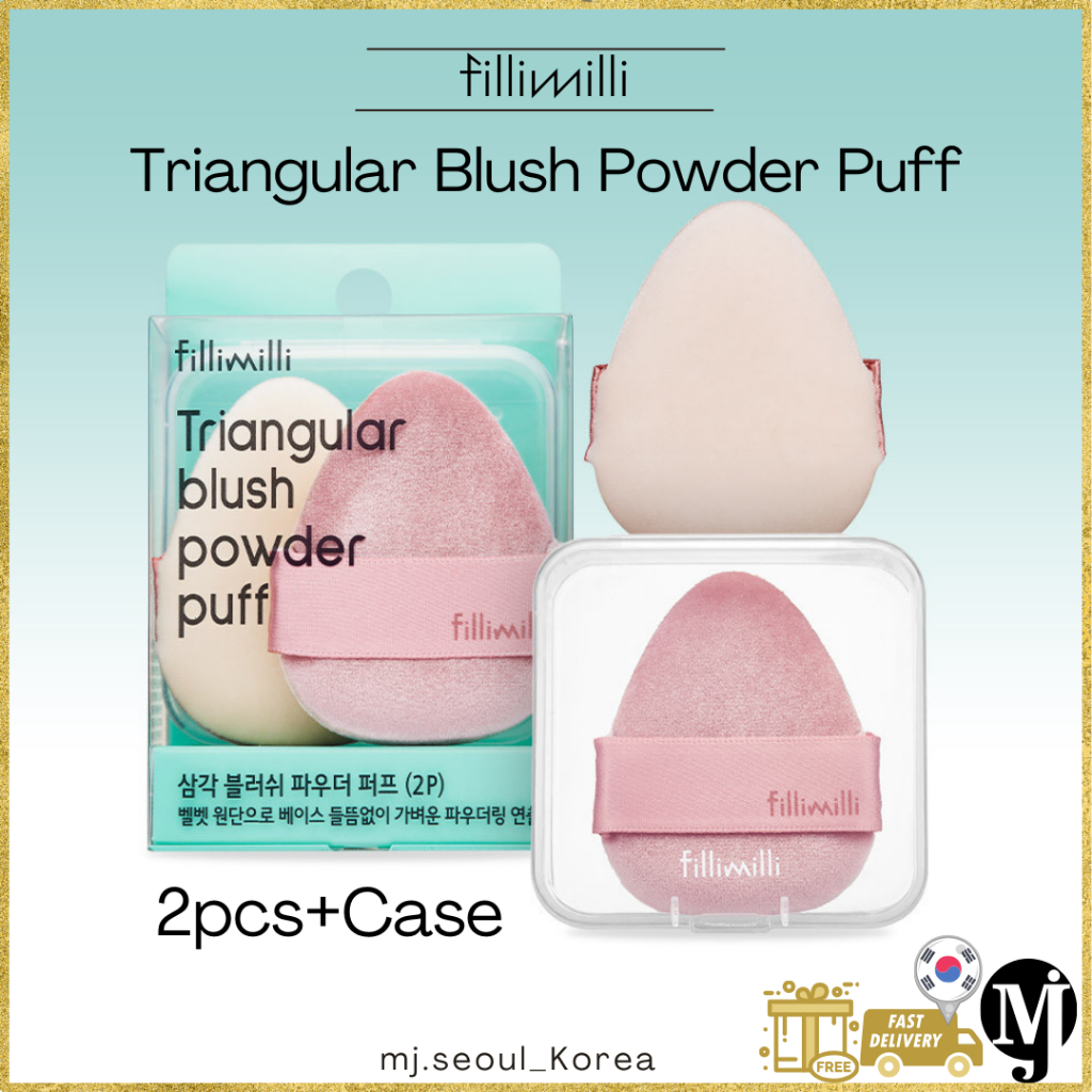 Fillimili Triangle Blush Powder PUFF 2 ชิ้น(+ตลับ) | Shopee Thailand