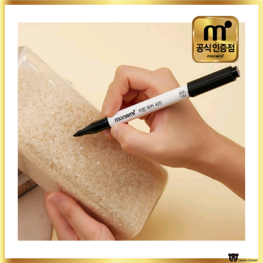 Monami Kitchen Marker 420 ปากกามาร์กเกอร์กันน้ําและแห้งเร็วสําหรับการติดฉลากและจัดระเบียบ ...