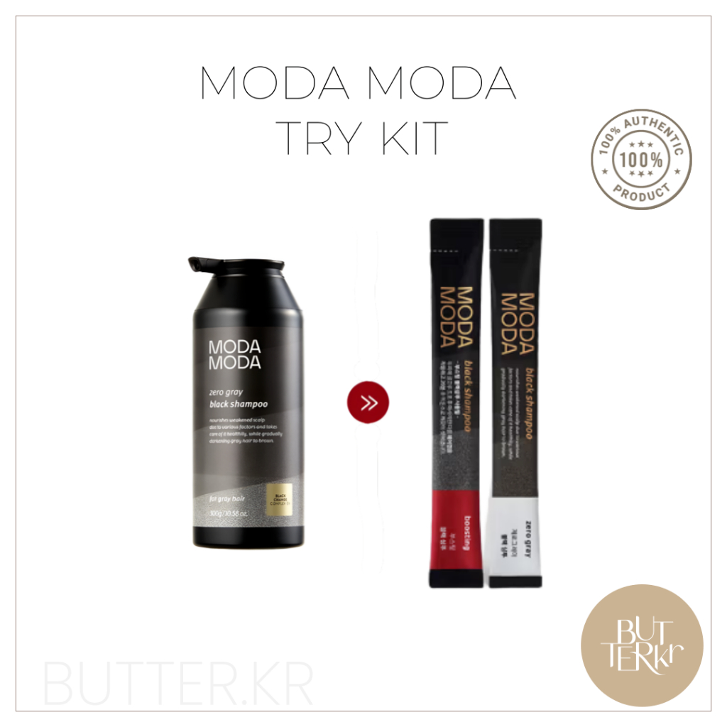 MODAMODA Pro-Change Black Shampoo Zero Gray Black Shampoo Try Kit ชุดทดลองแชมพูปิดผมขาว | Shopee ...
