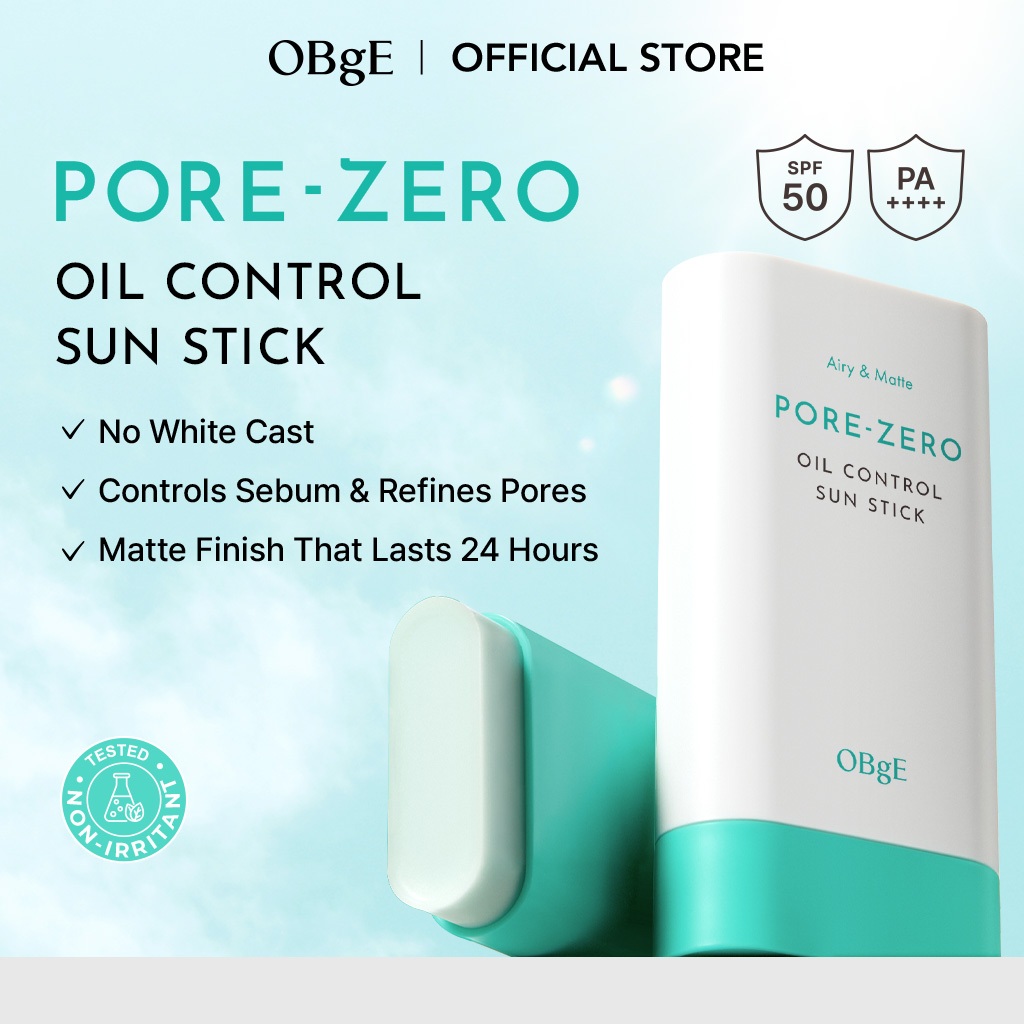 [OBgE Official] OBgE PORE-ZERO Oil Control Sun Stick 18g SPF50+, PA++++ | ไม่ทิ้งคราบขาว | ดูแล ...