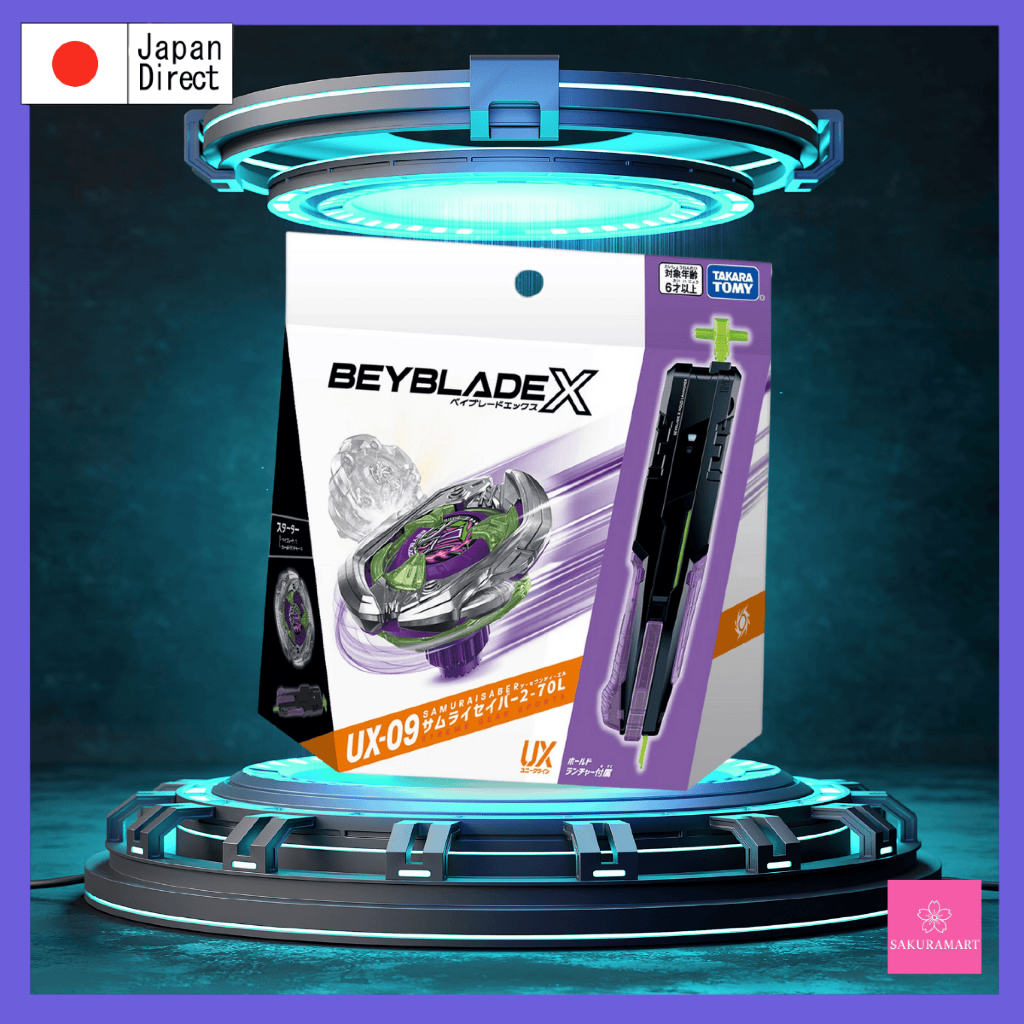 Beyblade X UX-09 Starter Samurai Saber 2-70L – Official Takara Tomy Attack Bey | Shopee Thailand