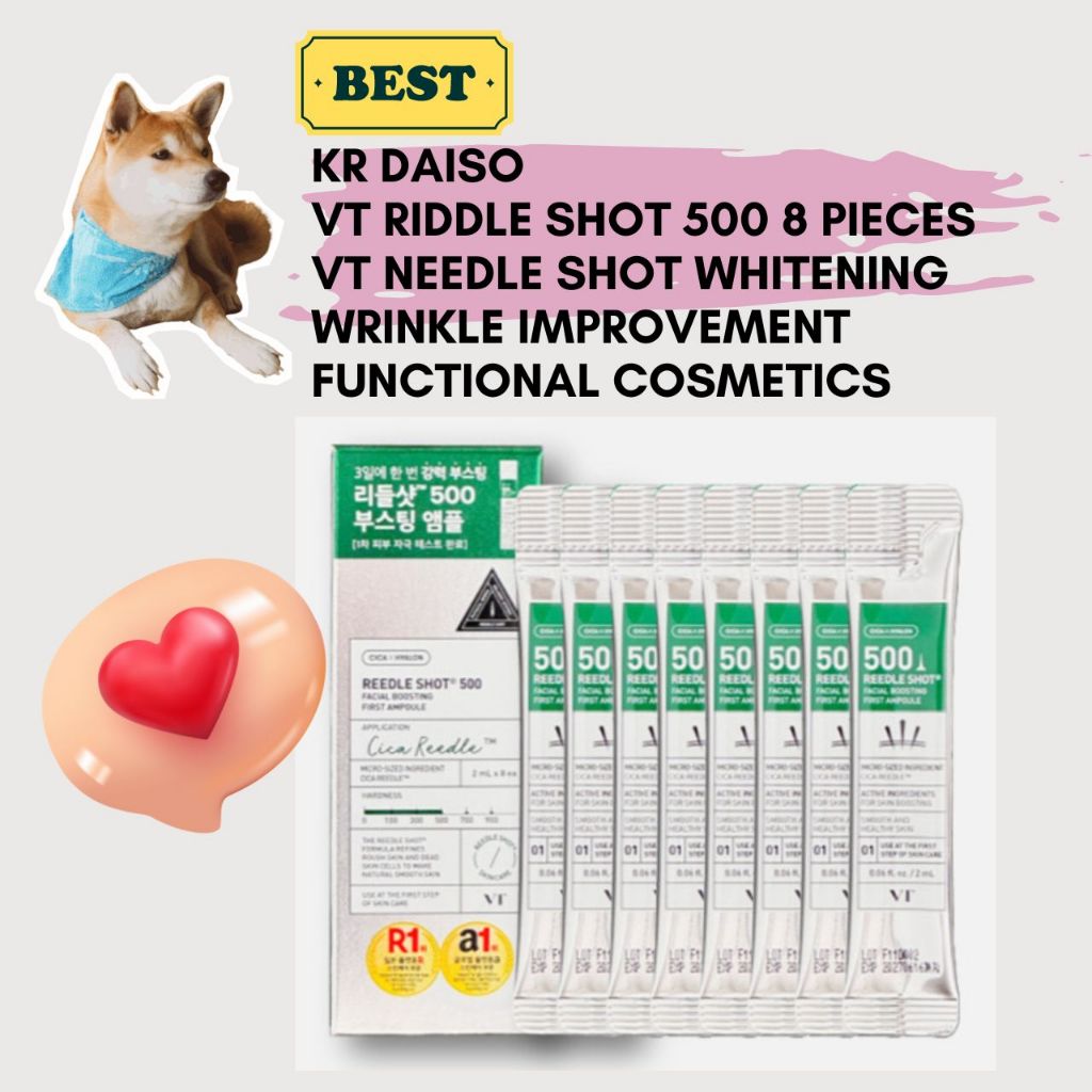 [K Beauty]daiso_vt Riddle Shot 500 8 ชิ้น VT Needle Shot ไวท์เทนนิ่ง ...