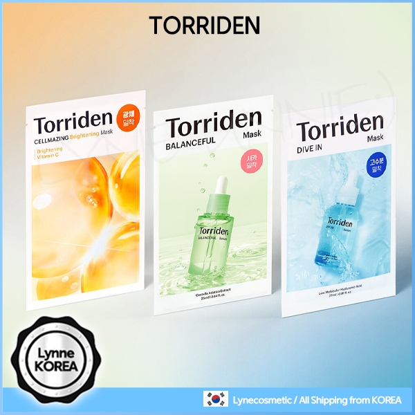 Torriden Brightening Facial Mask 3 ชนิด / เลือกหนึ่ง (Moisture, CICA ...
