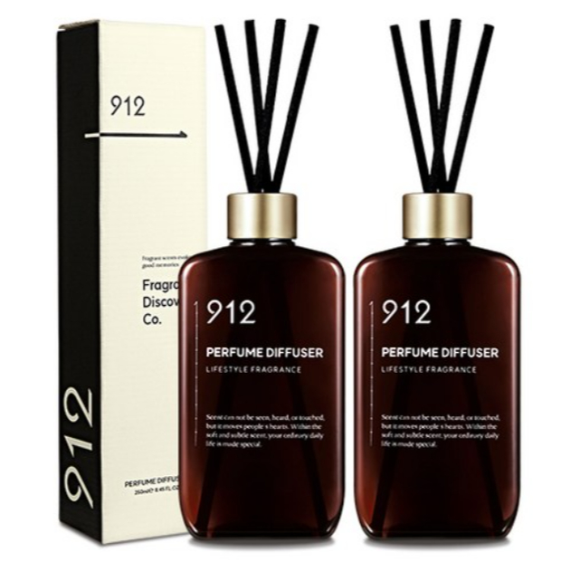 [1+1 พิเศษ ] Korea Best Deal 912 Perfume Diffuser 2p + Reed Stick 8p Set, 250ml, ชุดของขวัญ 1 ...