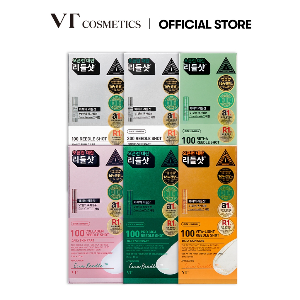 [VT] Reedle Shot Stick Pouch 10EA for Travel & Trial (ต้นฉบับ, คอลลาเจน, เรตินอล, CICA, วิตามิน ...