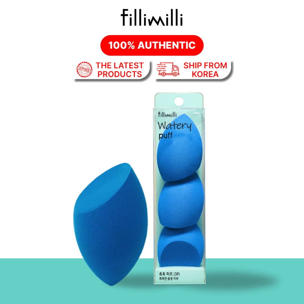 Fillimili Olive Young Makeup Watery Puff ฟองน้ําแต่งหน้า (3P) Olive Young Korea | Shopee Thailand
