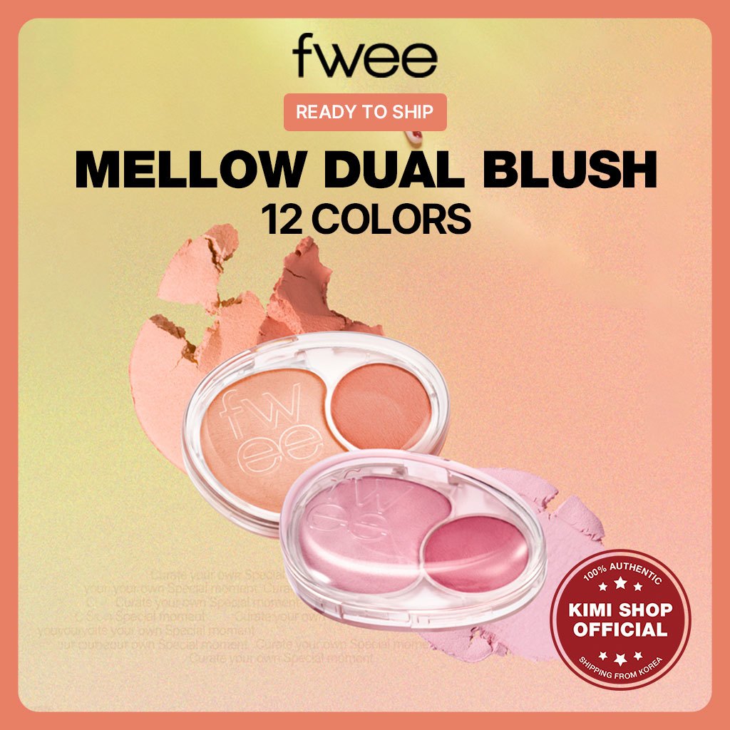 [FWEE] Mellow Dual Blush 12 Colors บลัชออนเนื้อเจลลี่ สีเหลือง 12 สี ...