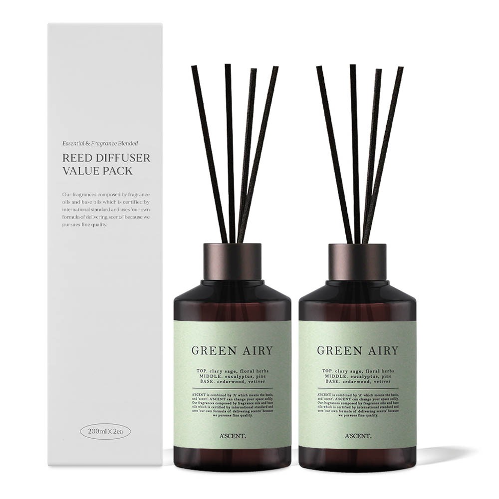 [ กลิ่น ] GREEN AIRY DIFFUSER 200ml 2 แพ็ค 10 แท่ง | Shopee Thailand