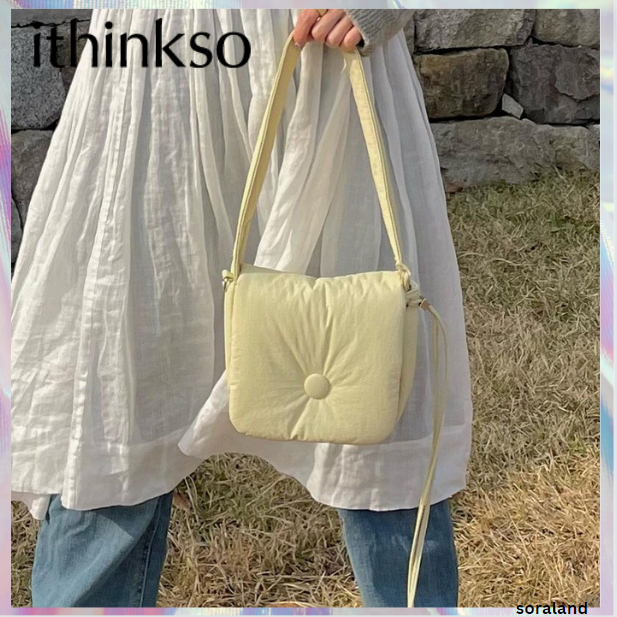 [ithinkso] Puffy shoulder & cross Puffy shoulder & cross 4 สี | Shopee Thailand