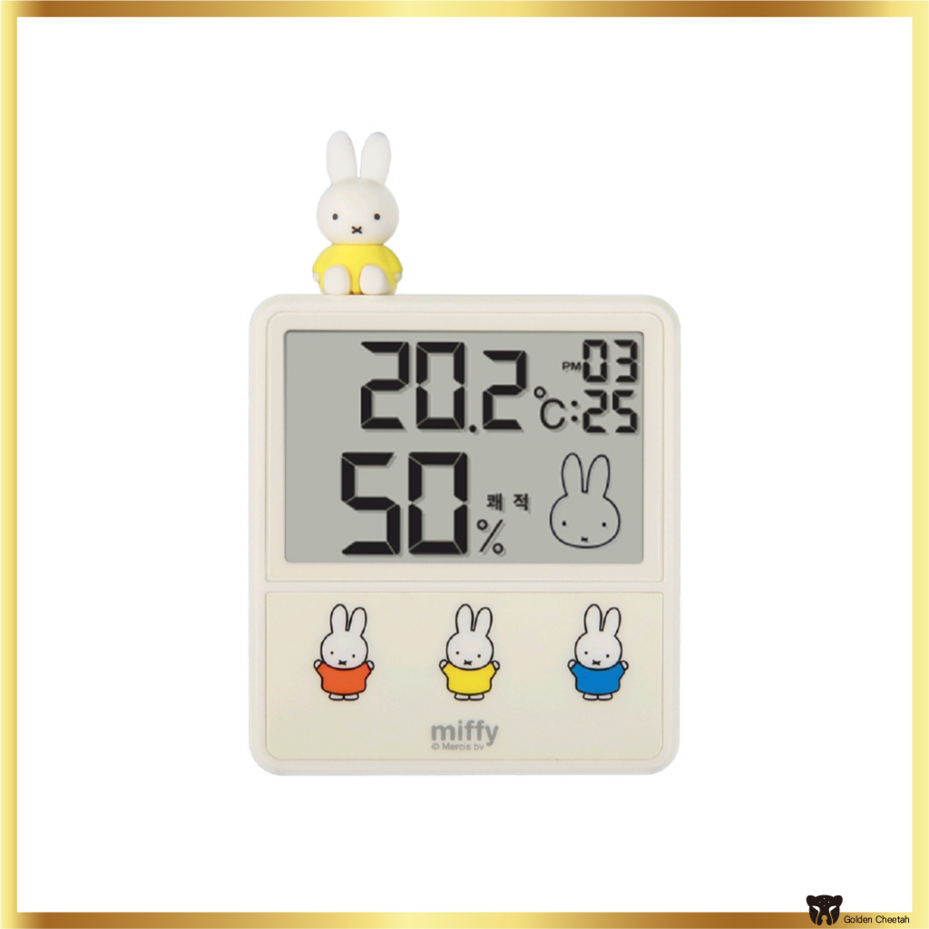 Dretec x Miffy Digital Temperature-Hygrometer พร้อมฟังก์ชั่นนาฬิกา O ...