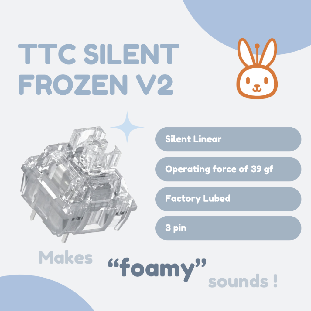 Ttc Silent Frozen V2 Linear Switches คีย์บอร์ดเชิงกลแบบกําหนดเอง Hotswap | Shopee Thailand